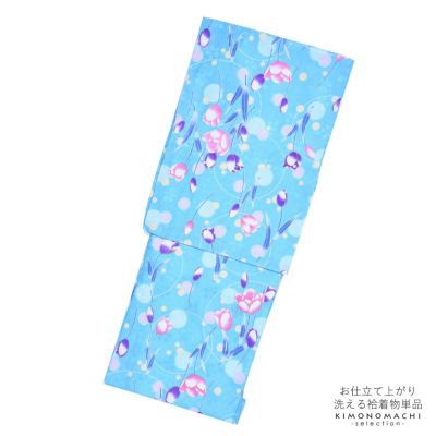 Prices down2】袷着物 単品 「黒矢羽根 梅・笹」 フリーサイズ 着物